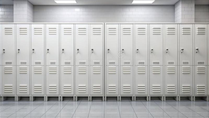 Pristine School Lockers Rows of Organized Storage in a Modern ...