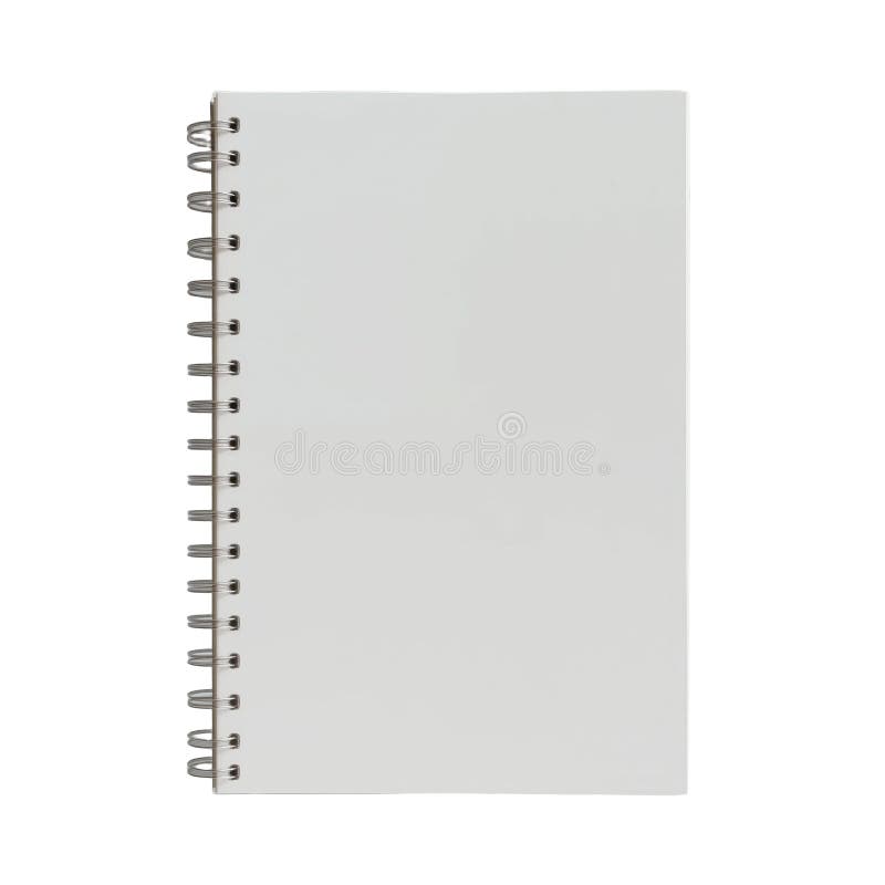 Pristine Sheet of White Notebook Paper with Spiral Binding, Perfect for ...