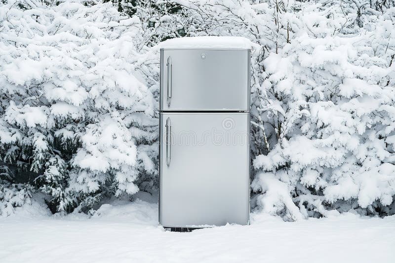 Sleek Silver Refrigerator: Modern Kitchen Appliance Isolated on Pure ...