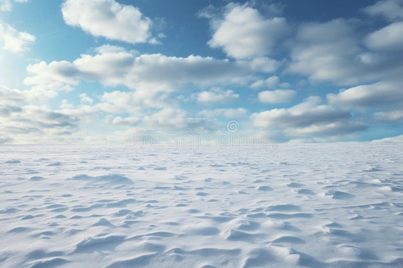 Pristine Snowfield Blue Sky Field. Generate Ai Stock Image - Image of ...