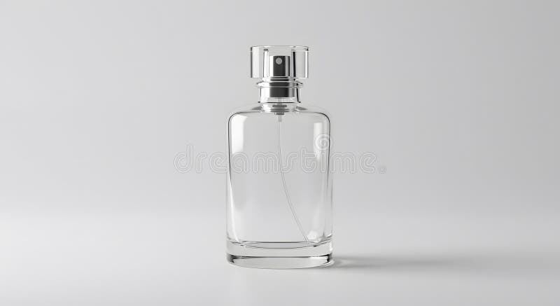 Elegant Clear Perfume Bottle on White Background for Beauty and ...