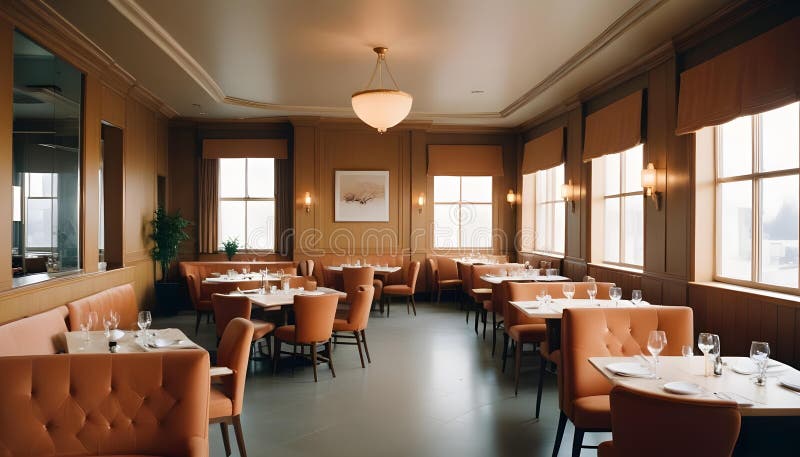 Pristine Tables and Elegant Lighting in a 5-star Restaurant Stock ...