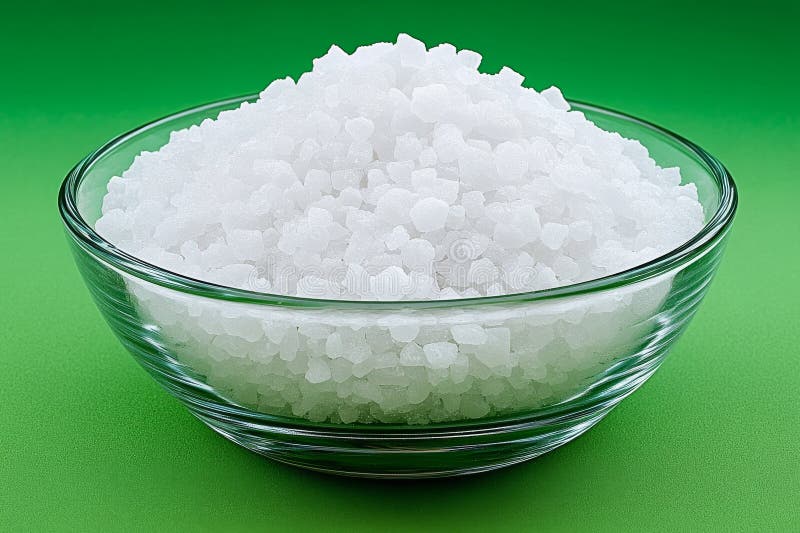 A Pristine Transparent Dish Holds a White Sodium Hydroxide Particle ...