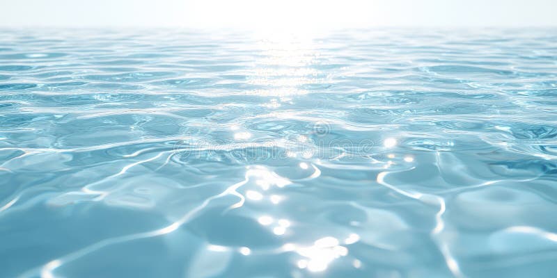 A Pristine Water Surface with Clear, Glassy Ripples Gently Spreading ...