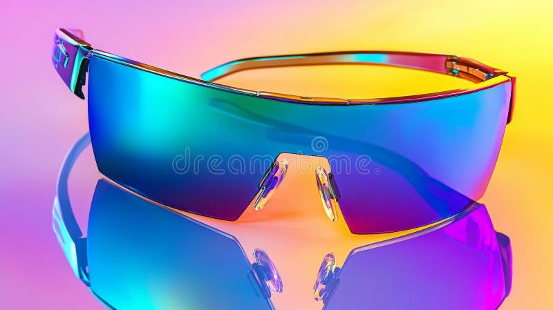 A Pristine White Backdrop Beautifully Frames Sleek Reflective Eyewear ...