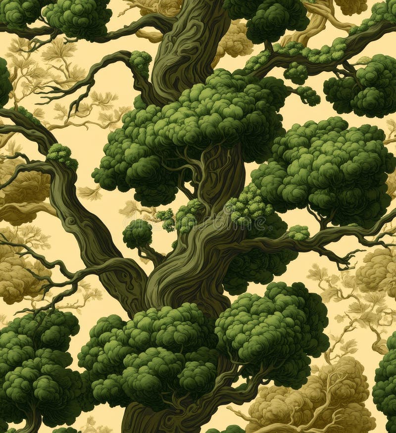 On a Pristine White Backdrop, a Non-stop Traditional Flower Pattern ...