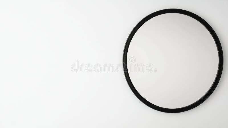 Minimalist Mirror Reflection White Background with Ample Copy Space for ...
