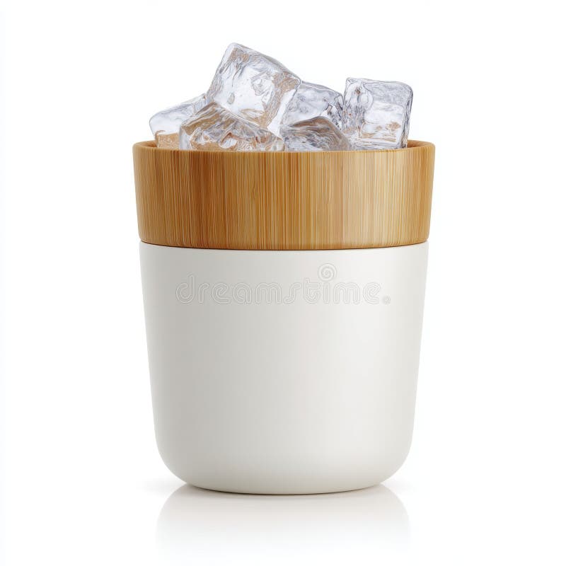 Bamboo Ice Bucket stock illustration. Illustration of minimalist ...