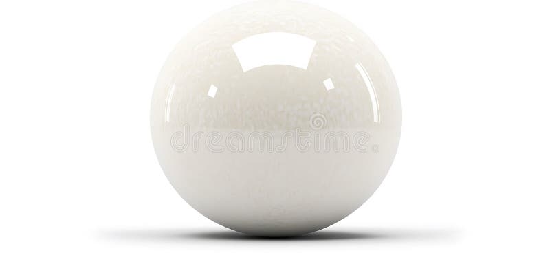 A Pristine White Billiard Ball with Slight Texture Details Set Against ...