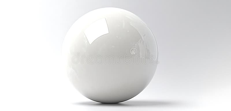 A Pristine White Billiard Ball with Slight Texture Details Set Against ...