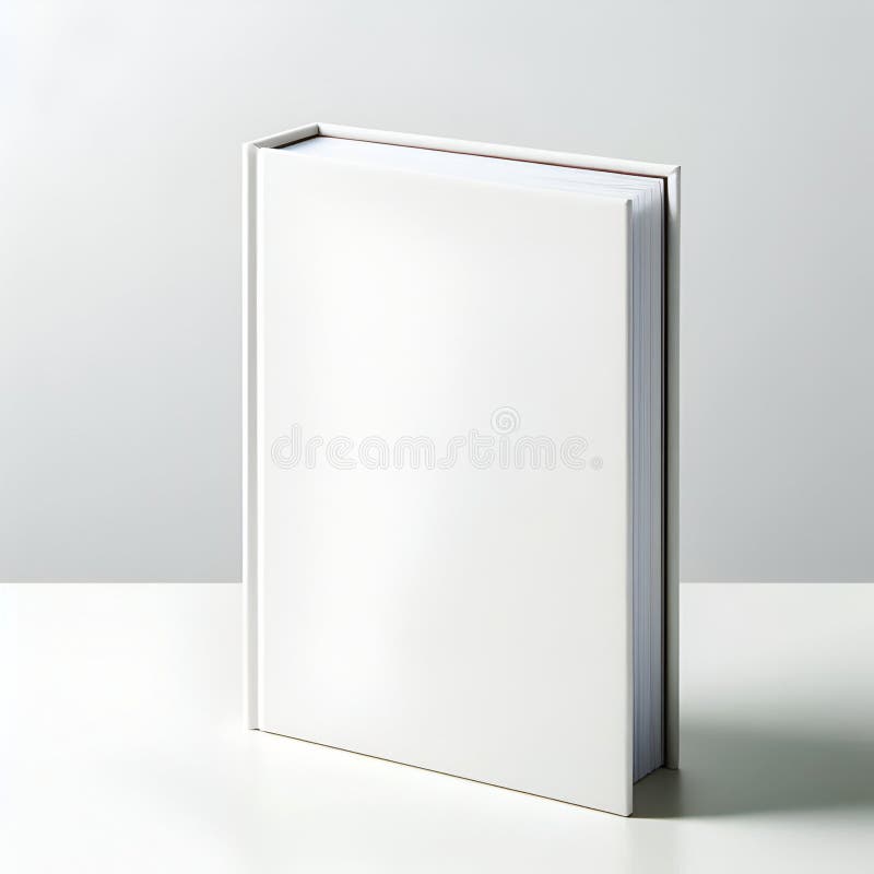 Pristine White Book Display, Generative AI. Stock Illustration ...