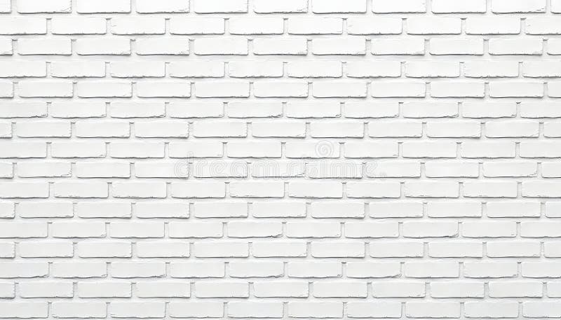 A Pristine White Brick Wall Forms a Versatile, Textured Background ...