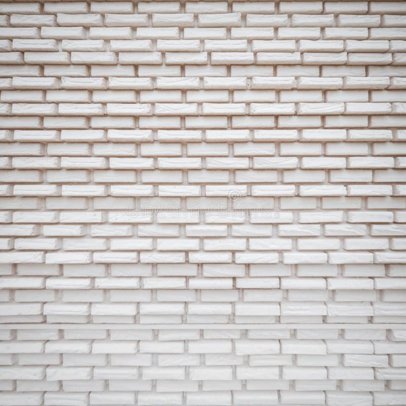 Pristine White Brick Wall, Uniform Rectangular Pattern with Emphasized ...