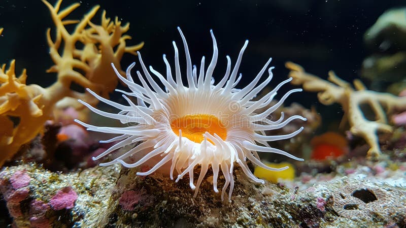 Pristine White Coral with Vibrant Colors in Healthy Reef Ecosystem ...