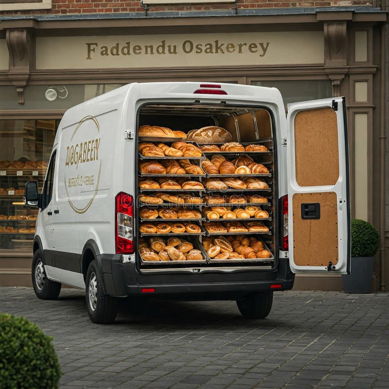 Fresh Baked Goods Ready for Delivery Stock Illustration - Illustration ...