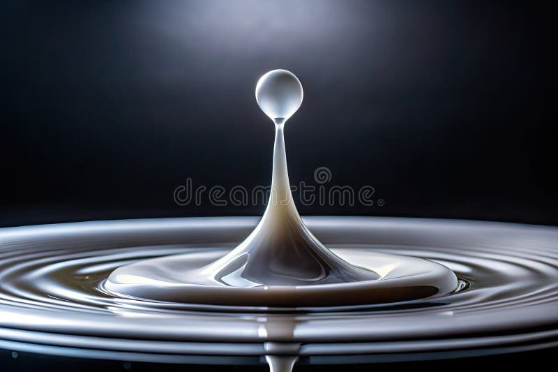 A Pristine White Droplet Solidifies into a Perfect Square Capturing the ...