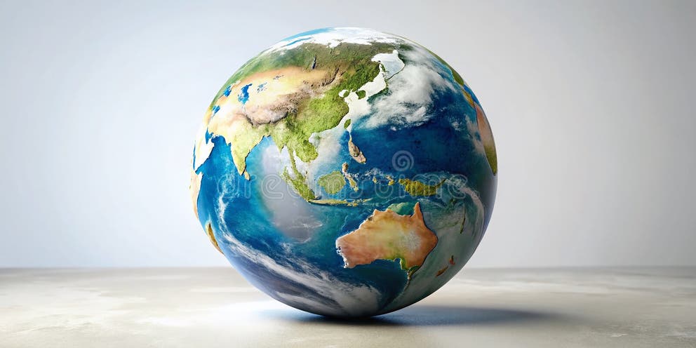 Pristine White Earth Globe a Visual Resource for Environmental ...