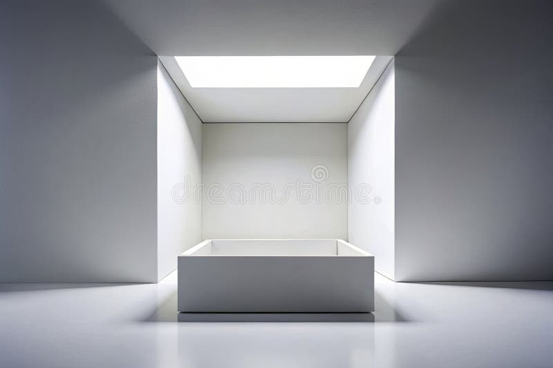 Pristine White Empty Box a Versatile Minimalist Prop for Architectural ...