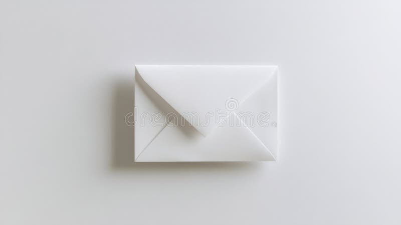 Pristine White Envelope on Smooth Surface with No Markings Stock ...