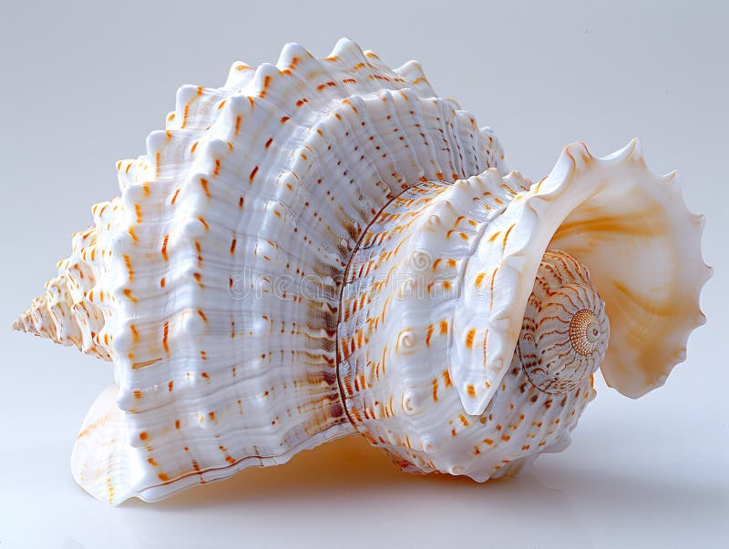 Pristine White Seashell Against a Clean Background Stock Image ...