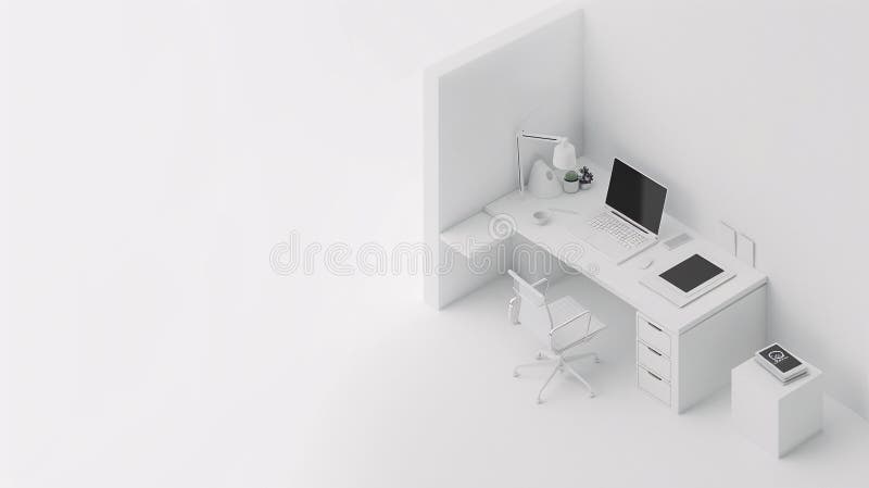 In the Pristine White Space, an Isometric View Unveils a Cube-shaped ...