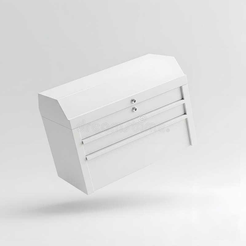 Floating White Tool Chest: Minimalist Design Stock Illustration ...