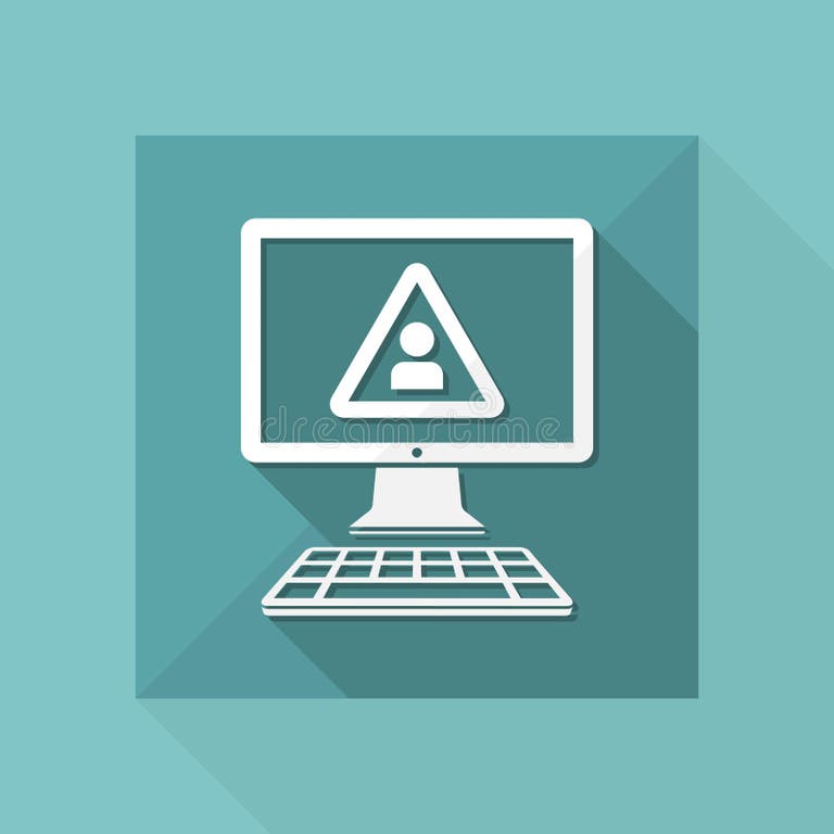 Privacy Alert - Vector Icon for Computer Website or Application Stock ...