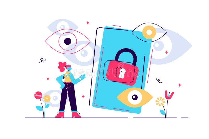 Privacy As Personal Data Protection with Security Stock Vector ...