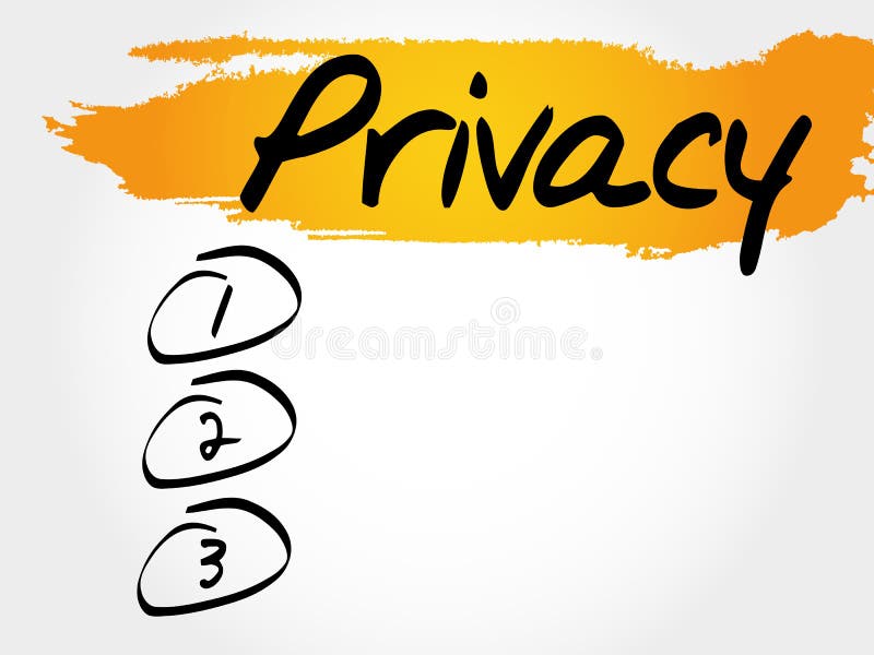 PRIVACY blank list stock illustration. Illustration of online - 201767952