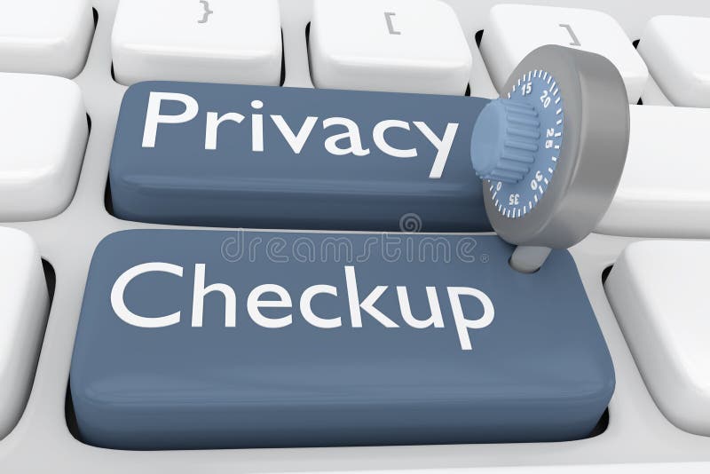 Privacy Checkup concept stock illustration. Illustration of internet ...