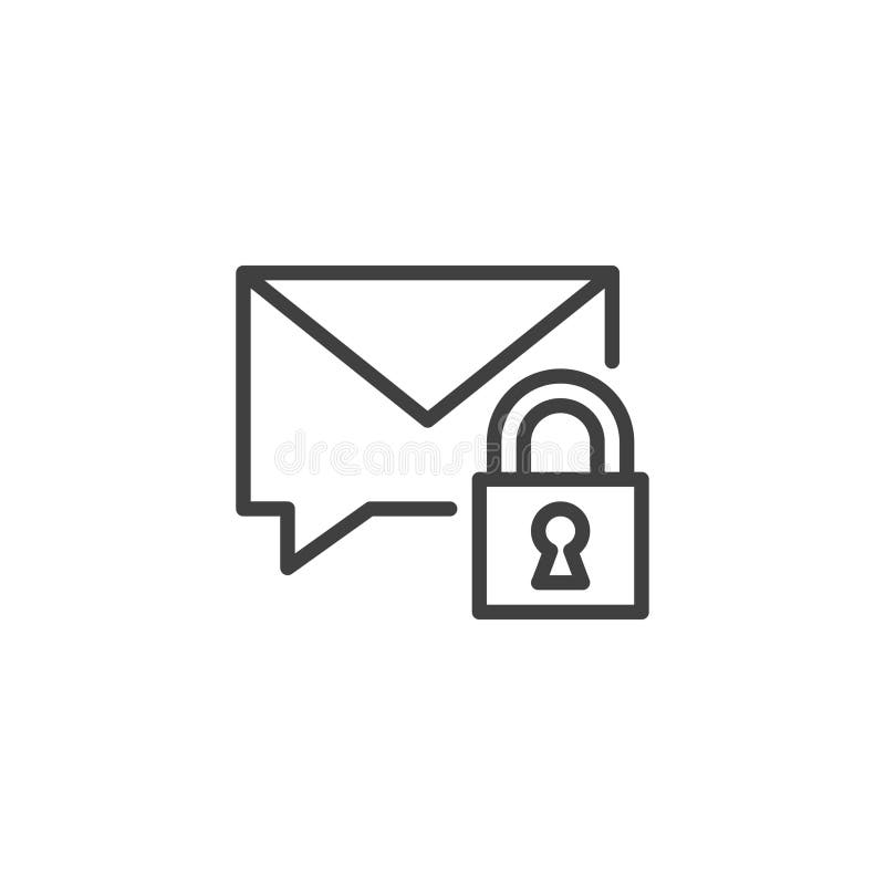 Privacy Communication Line Icon Stock Vector - Illustration of ...