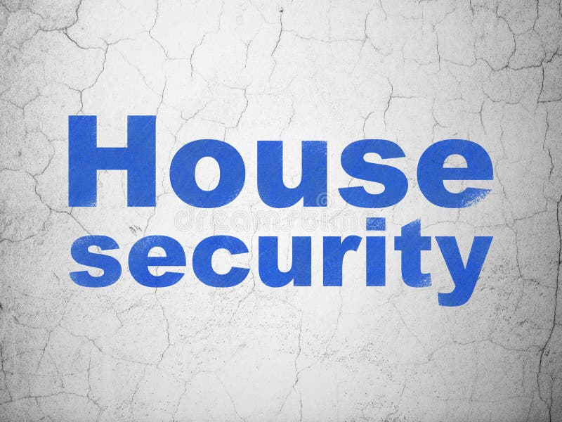 Privacy Concept: House Security on Wall Background Stock Illustration ...