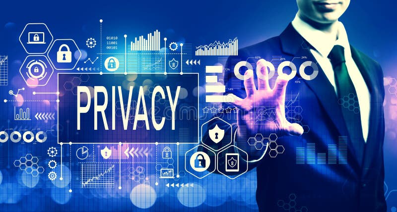 Privacy Concept with Person Using Laptop Stock Photo - Image of concept ...