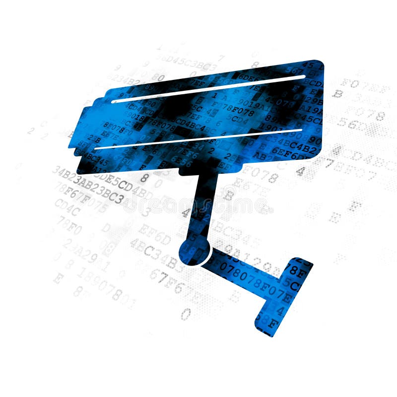 Pixelated Blue Cctv Camera Icon Stock Photos - Free & Royalty-Free ...