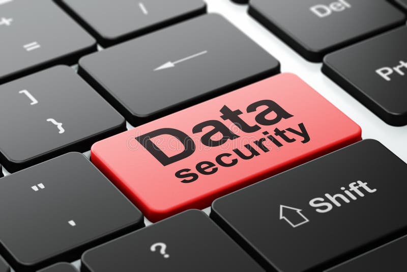 Privacy Concept: Data Security on Computer Keyboard Background Stock ...