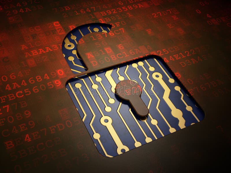 Privacy Concept: Shield On Digital Background Stock Illustration ...