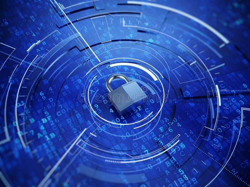 Privacy Concept: Document Security on Digital Data Paper Background ...