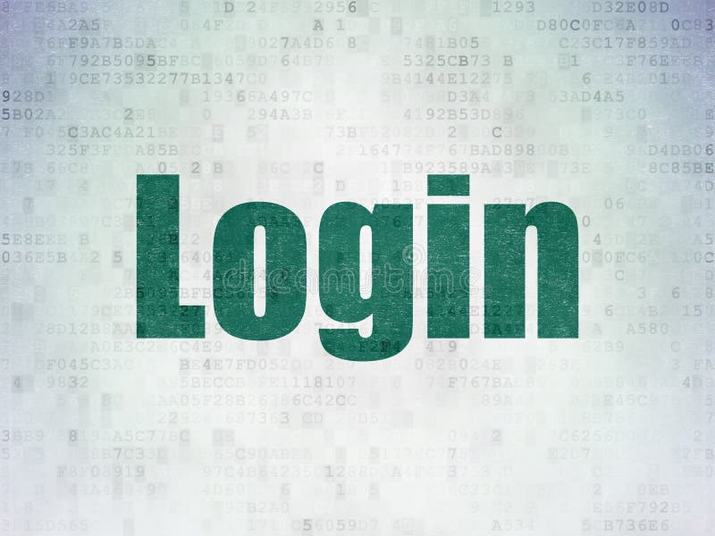 Privacy Concept: Login on Digital Data Paper Background Stock ...