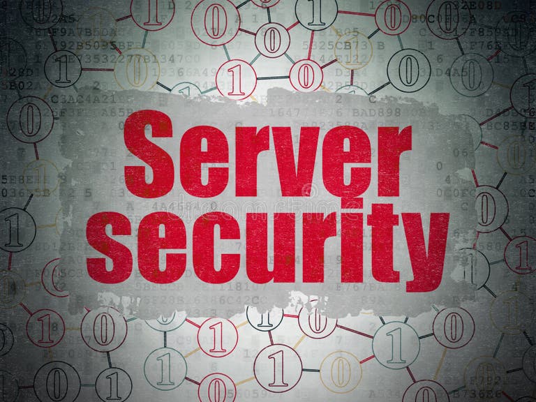 Privacy Concept: Server Security on Digital Data Paper Background Stock Illustration ...