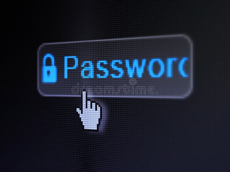 Hand Tying Laptop Computer with Password Login on Screen, Cyber Stock ...