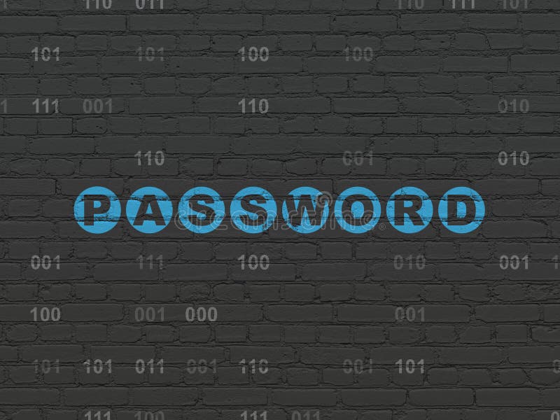 Privacy Concept: Password on Wall Background Stock Illustration ...