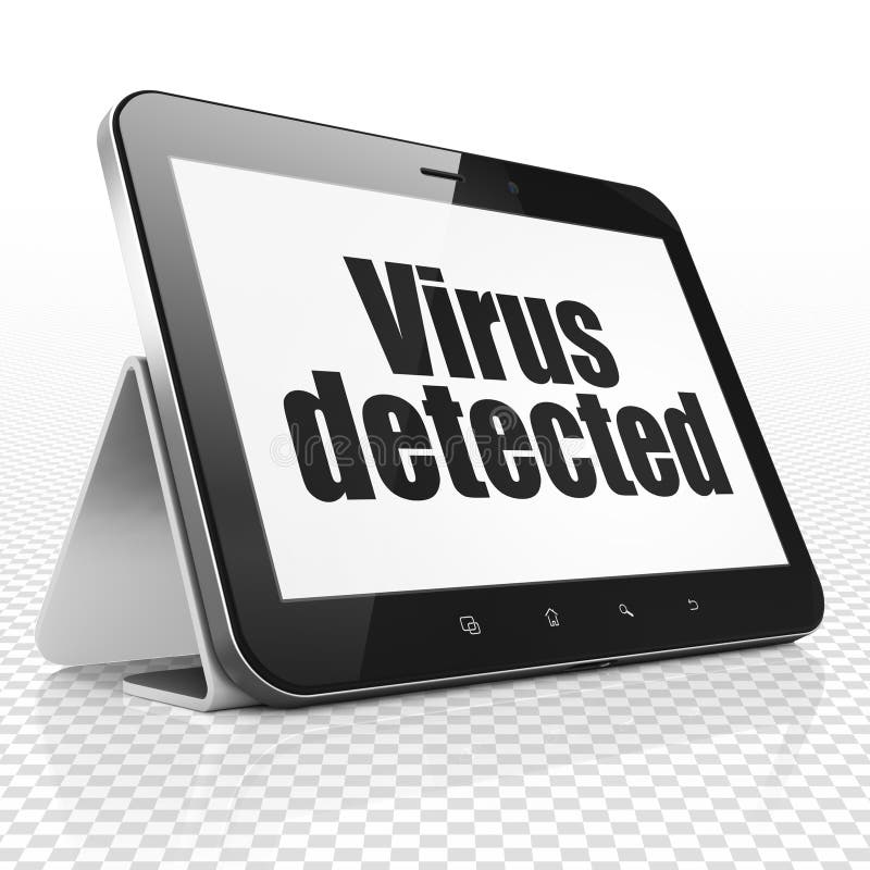 Privacy Concept: Tablet Computer with Virus Detected on Display Stock ... Privacy Concept: Tablet Computer with Virus Detected on Display Stock ...