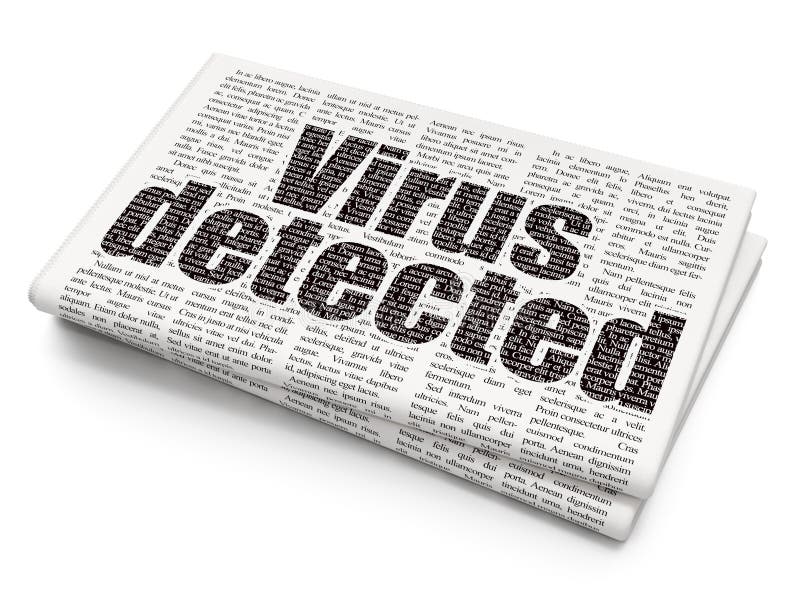 Privacy Concept: Virus Detected on Newspaper Background Stock ... Privacy Concept: Virus Detected on Newspaper Background Stock ...