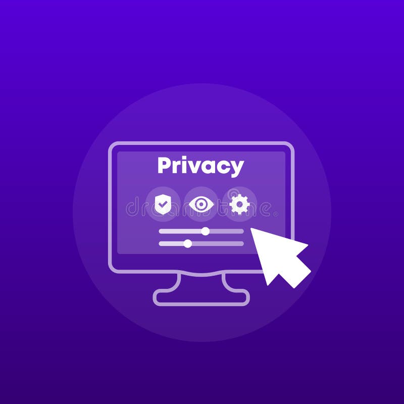 Privacy Settings Icon with Checklist Stock Vector - Illustration of ...