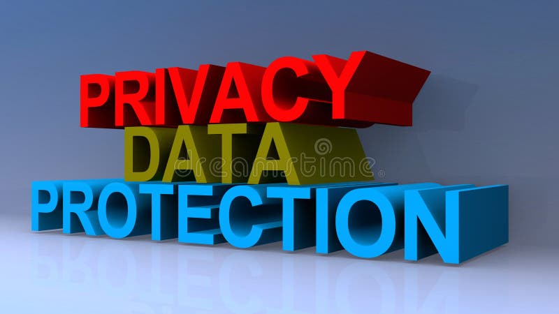 Privacy Data Protection on Blue Stock Illustration - Illustration of ...