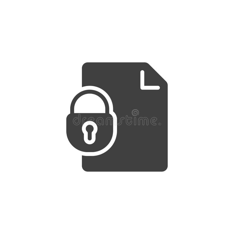 Privacy Document File Vector Icon Stock Vector - Illustration of file ...