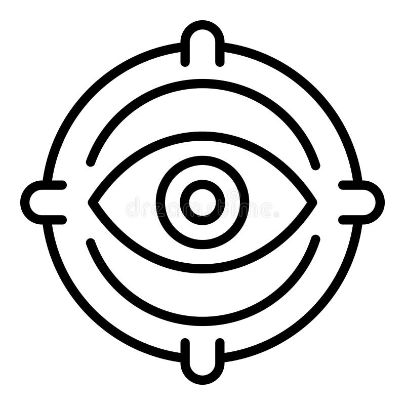 Privacy Eye Icon Outline Vector. Identity Protect Stock Vector ...