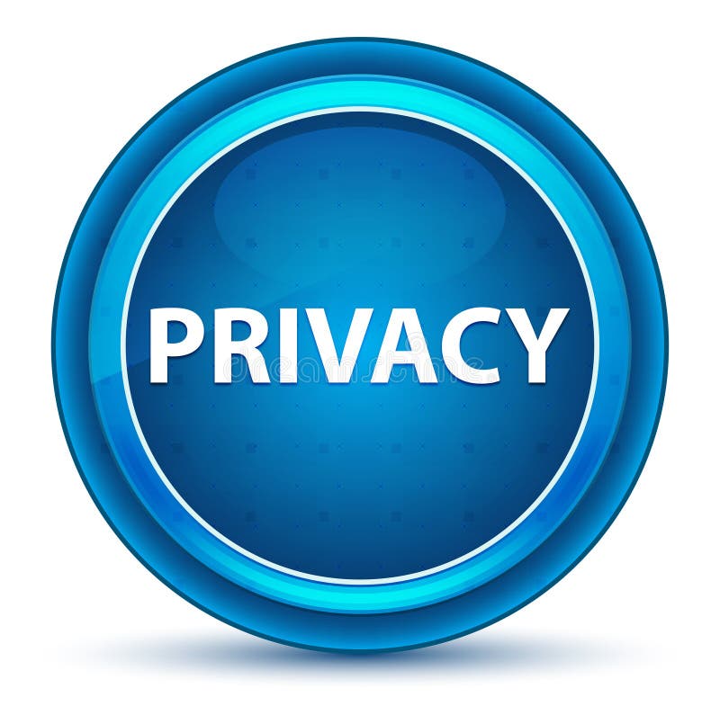Privacy Eyeball Blue Round Button Stock Illustration - Illustration of ...