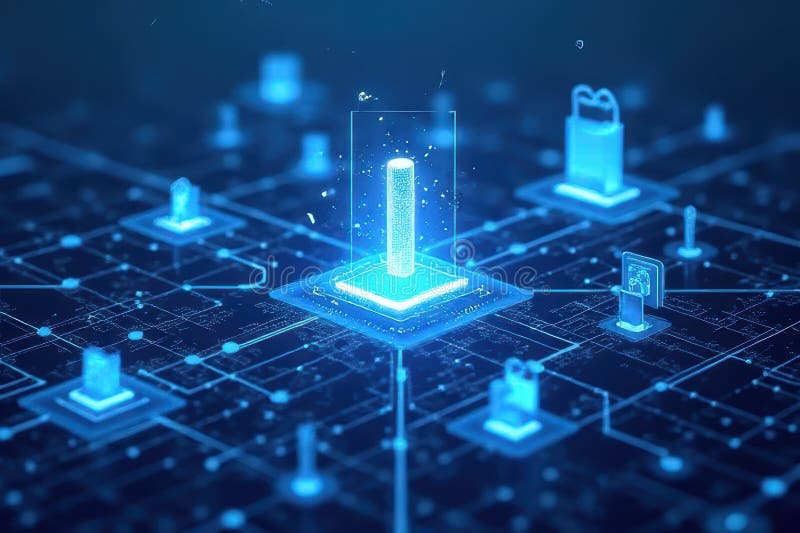 Privacy-Focused Hosting Architecture Stock Illustration - Illustration ...