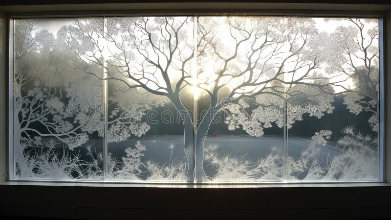 Privacy glass etching stock illustration. Illustration of detail ...